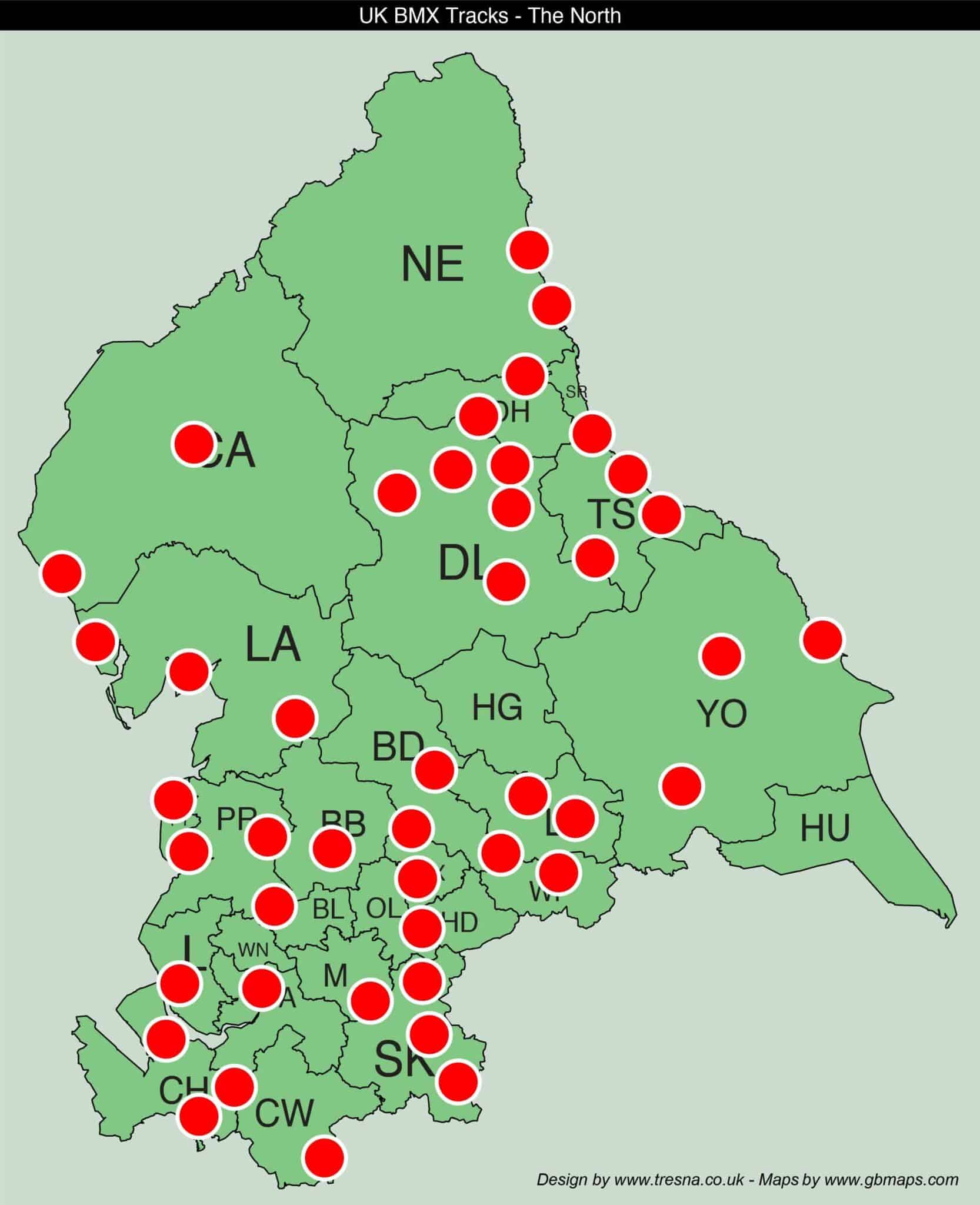 UK BMX Track Map 2025 | Locations for Racing & Pump Tracks